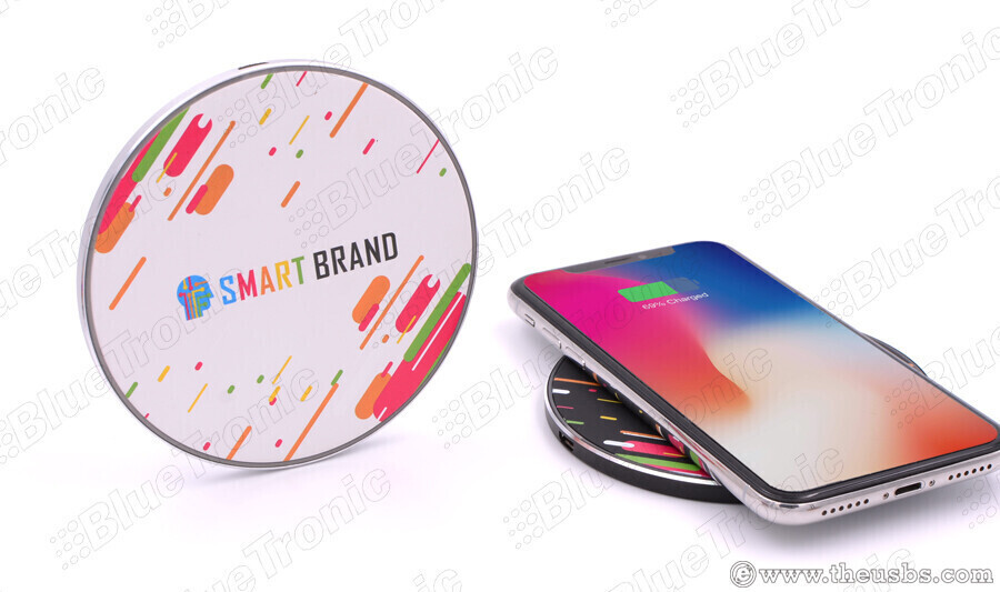 Wireless charger with Colorful logo custom